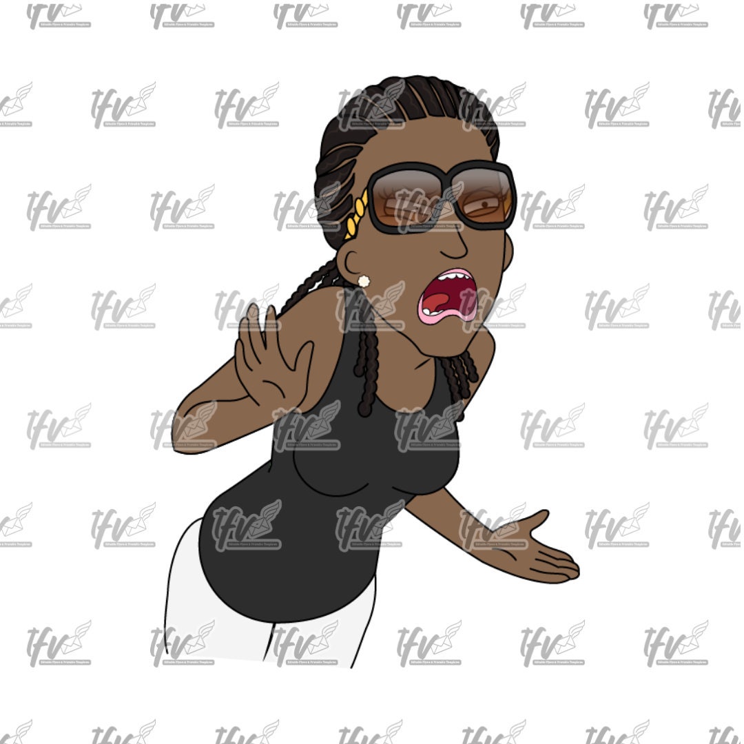 Woman Clip Art Kash Doll Buffed up Cartoon Wearing Buffy - Etsy