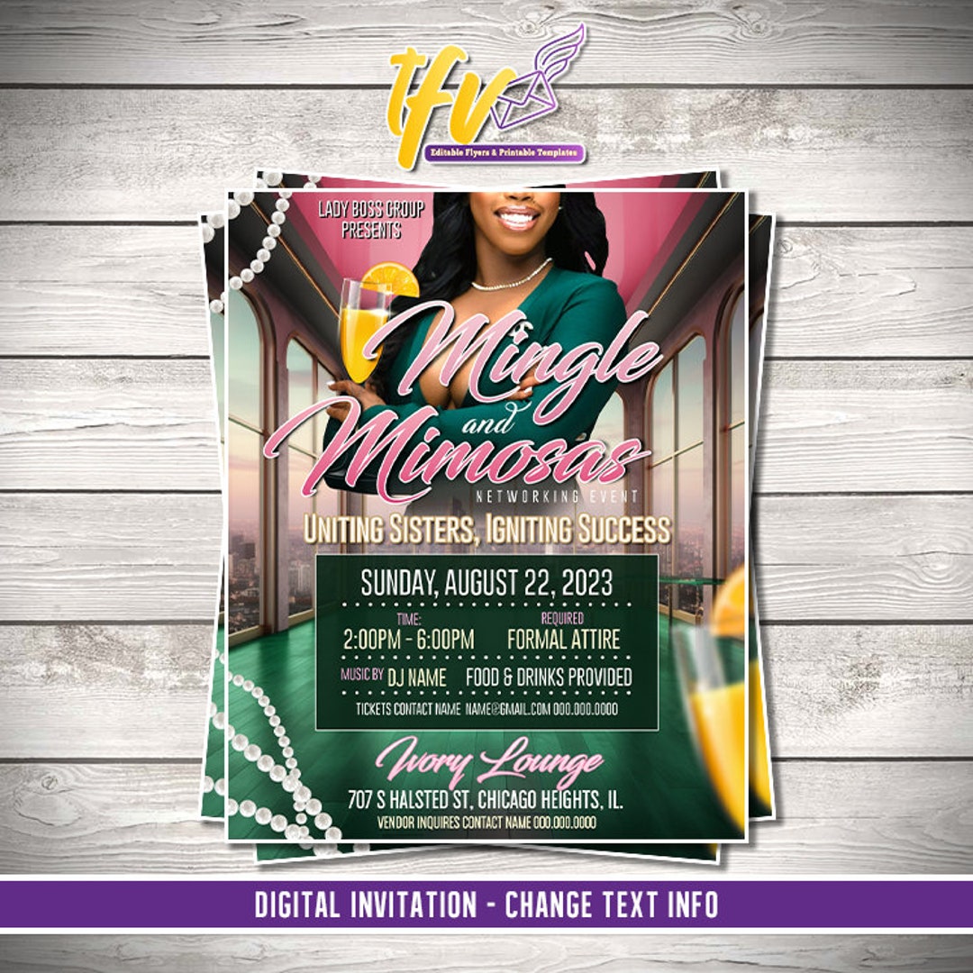 Mimosas Invitation, Alpha Kappa Alpha Sorority, Mimosa Party Invitation ...