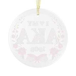 AKA 1908 Glass Christmas Ornament, Alpha Kappa Alpha, I Love My AKA ...