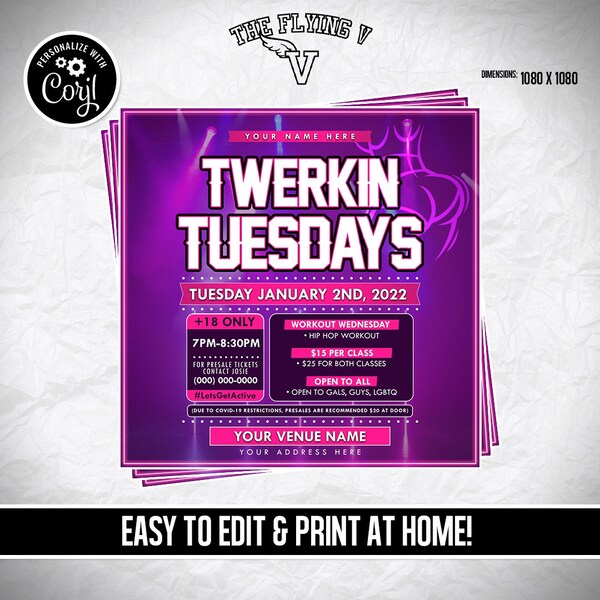 Twerking Party Flyer - Etsy