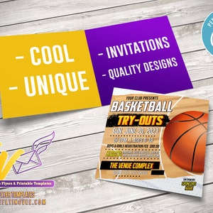 Basketball Try Outs Flyer, Basketball Tryouts Invitation, Basketball ...