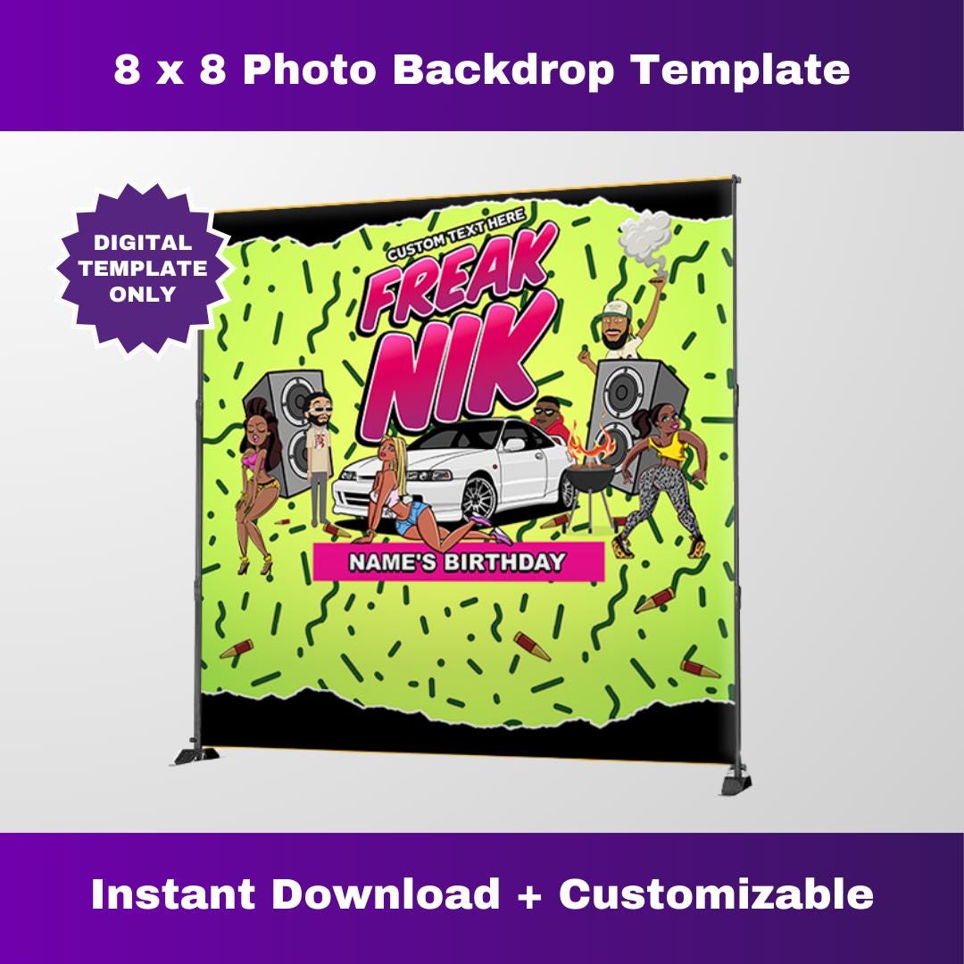 Freaknik Backdrop, Freaknik Party Backdrop, Freaknik Birthday, Freaknik ...