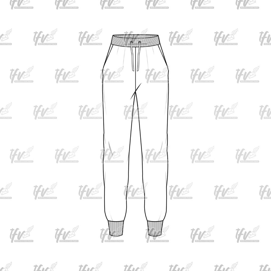 Straight Sweatpants, Streetwear Mockup, Apparel Mockup, Vector ...
