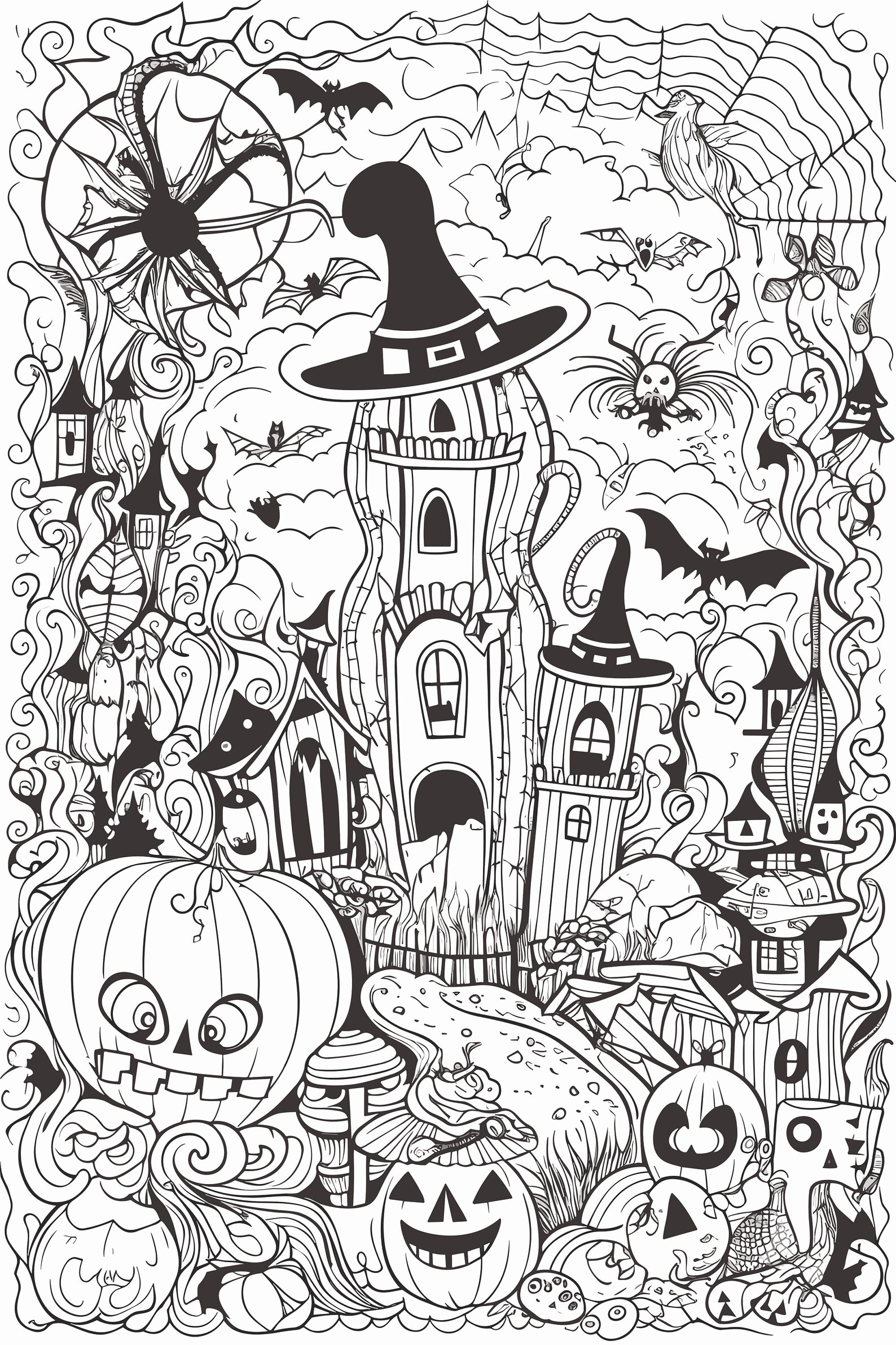Monster Mash Coloring Sheet, Halloween Coloring Sheet, Coloring Page ...