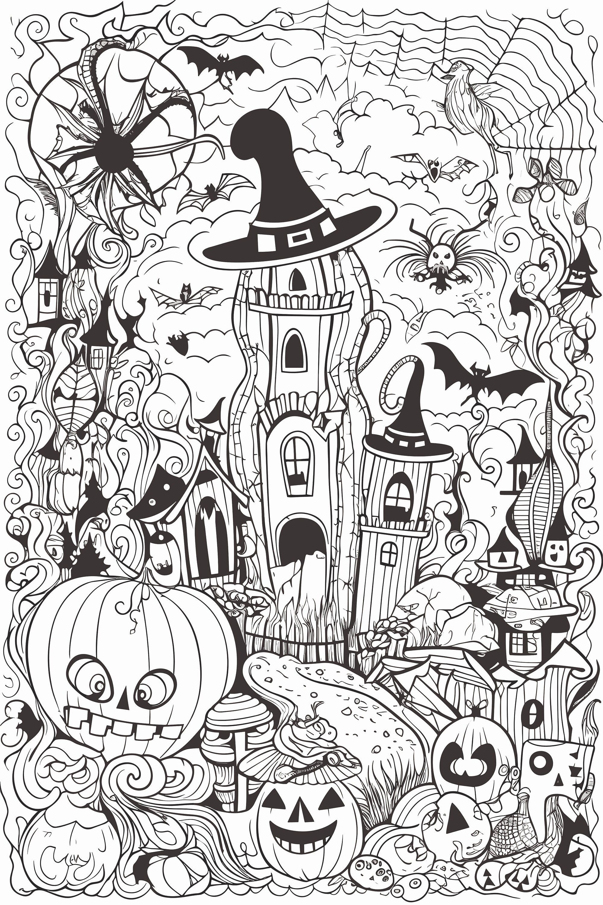 Monster Mash Coloring Sheet, Halloween Coloring Sheet, Coloring Page ...