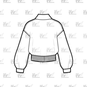 Ladies Designer Jacket Back Mockup, Apparel Mockup, Vector Illustration ...