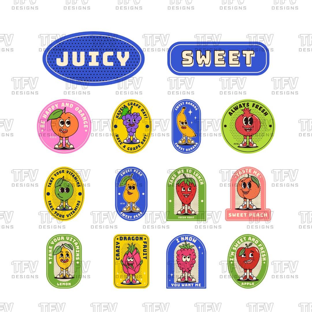 Juicy Sweet Png, Produce Sticker Bundle, Produce Clip Art, Fruit Clip ...
