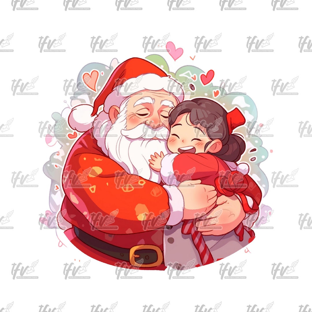 Beautiful Christmas Clip Art, Christmas Clip Art, Santa PNG, Vector Art ...