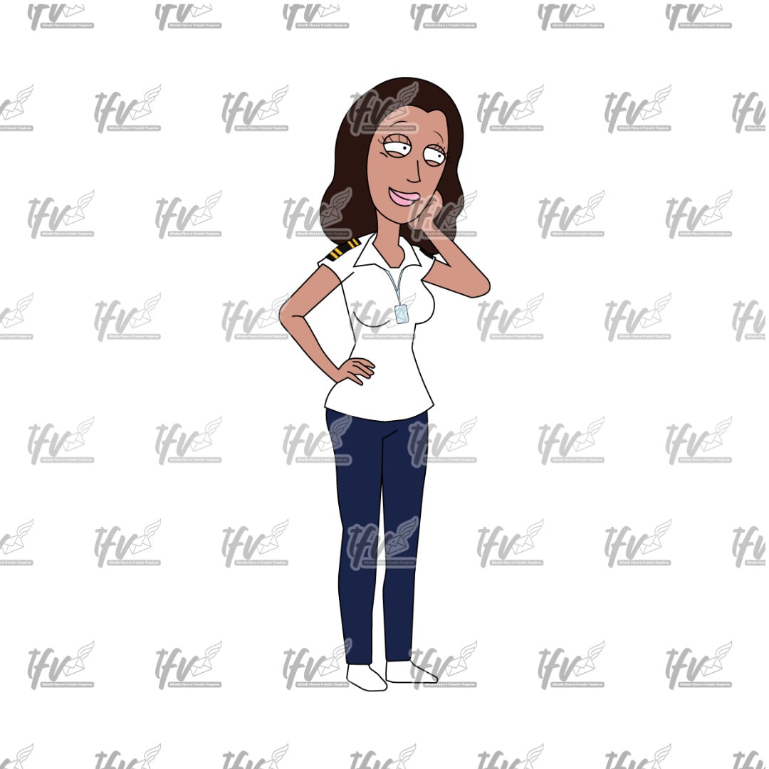 Black Flight Attendant Png, Black Woman Animation, Black Woman Clipart ...