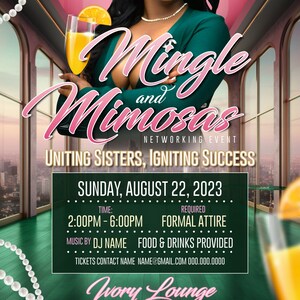Mimosas Invitation, Alpha Kappa Alpha Sorority, Mimosa Party Invitation ...