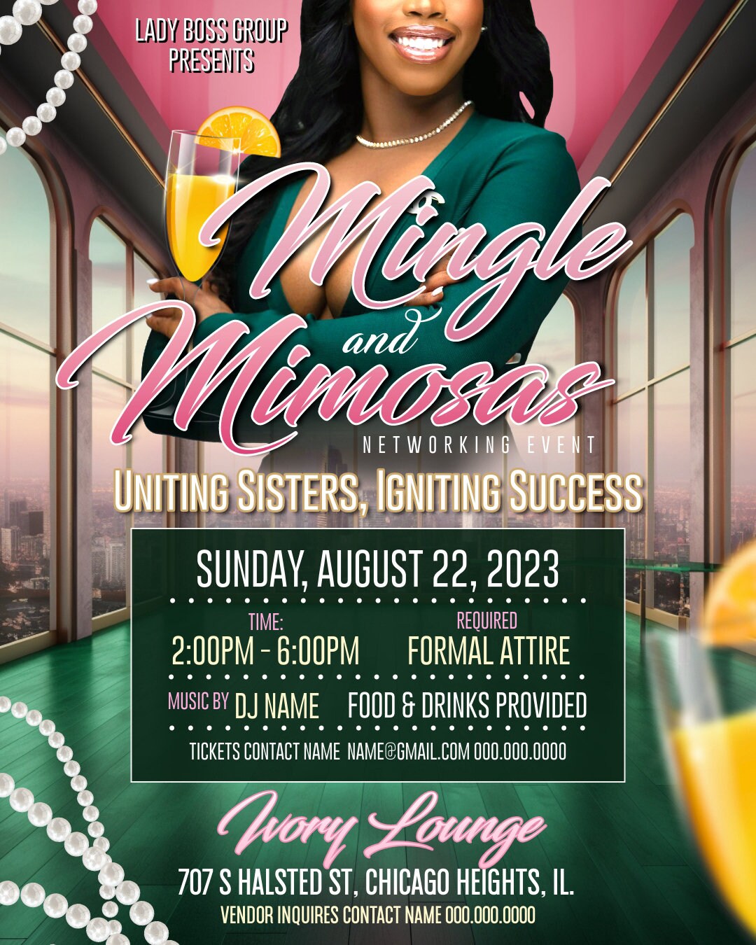 Mimosas Invitation Alpha Kappa Alpha Sorority Mimosa Party - Etsy