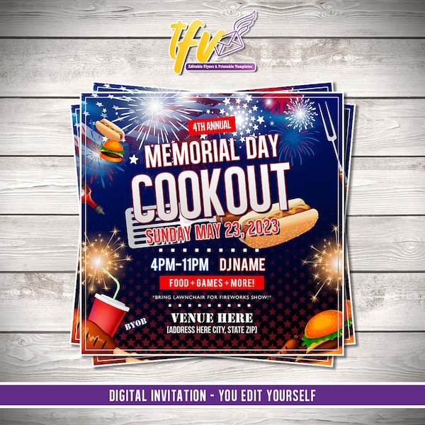Cookout Invitation - Etsy