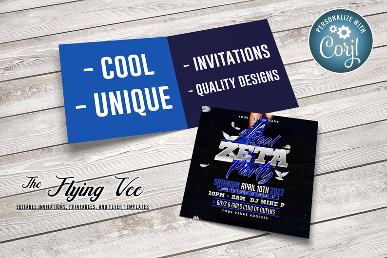 EDITABLE Flyer Zeta Phi Beta Party Flyer Greek Sorority Flyer ...