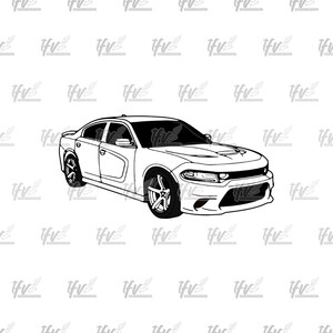 Dodge Charger Clip Art, Dodge Charger Drawing, Car Clip Art Svg, Dodge ...