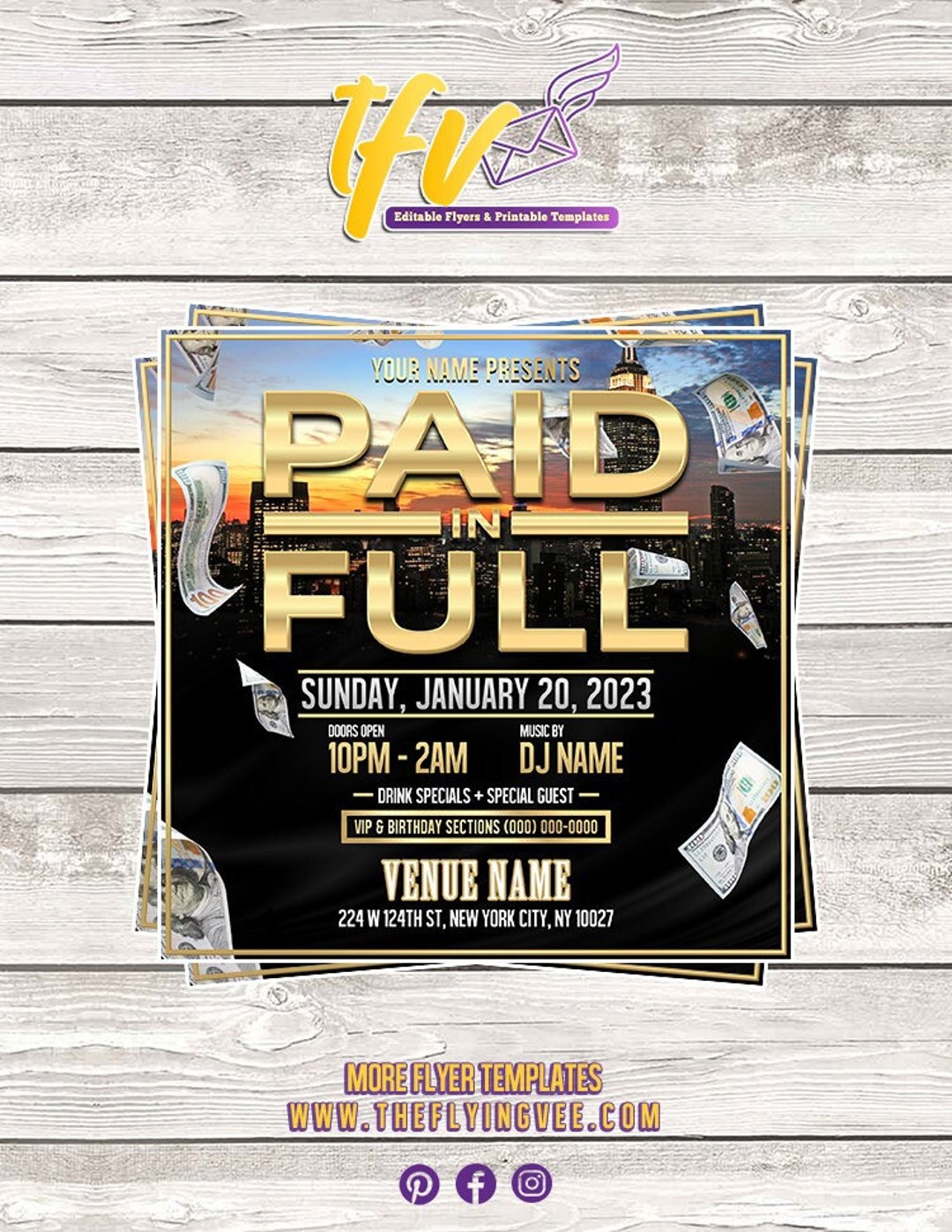 Paid in Full Flyer, Paid in Full Birthday, Paid in Full, Paid in Full ...