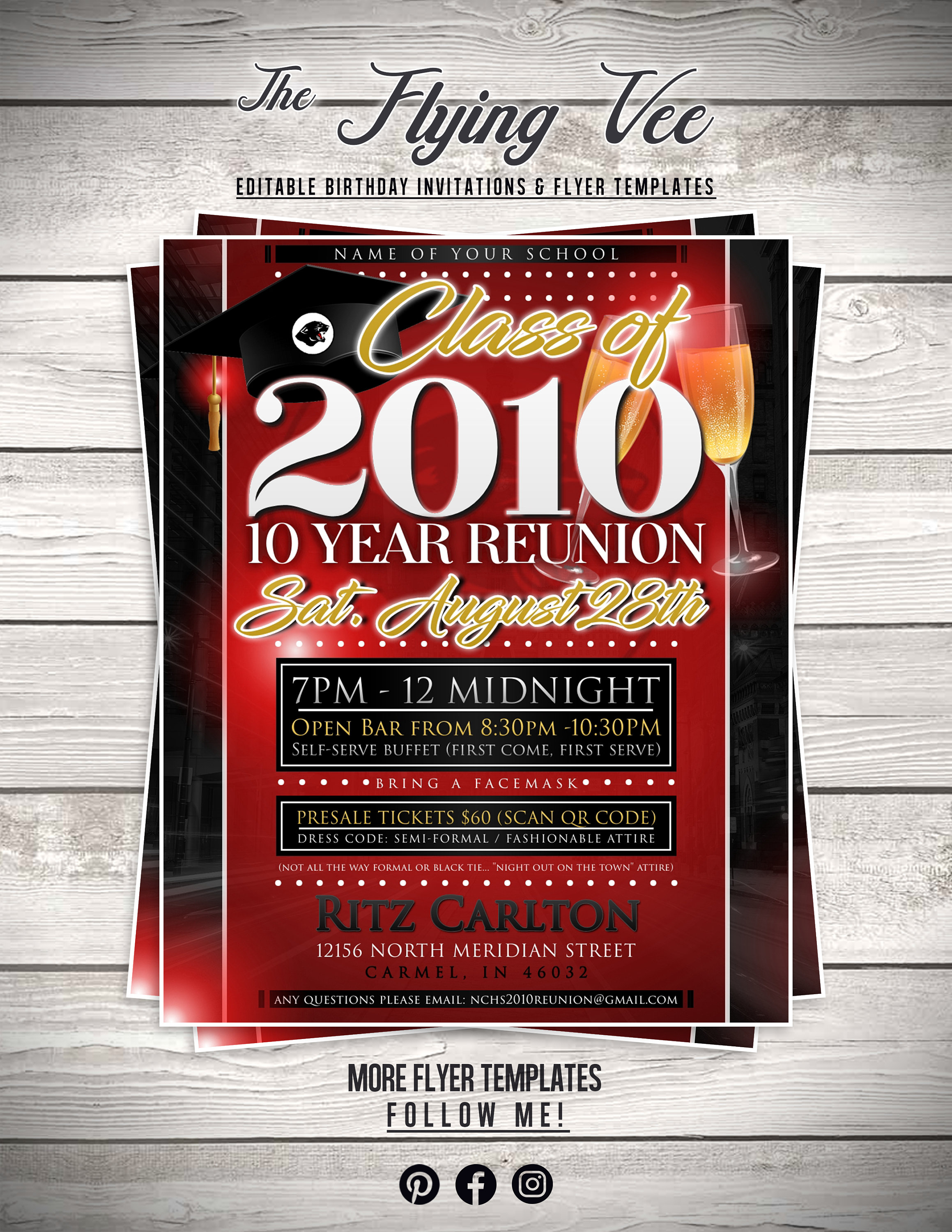 High School Reunion Templates Class Reunion Invitation Template, High