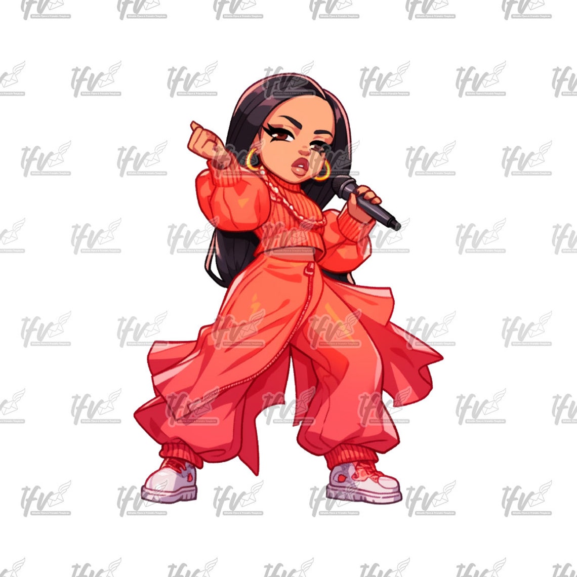 Girly Png, Hip Hop Png, Female Rapper Png, Rap Artist, Png, Sublimation ...