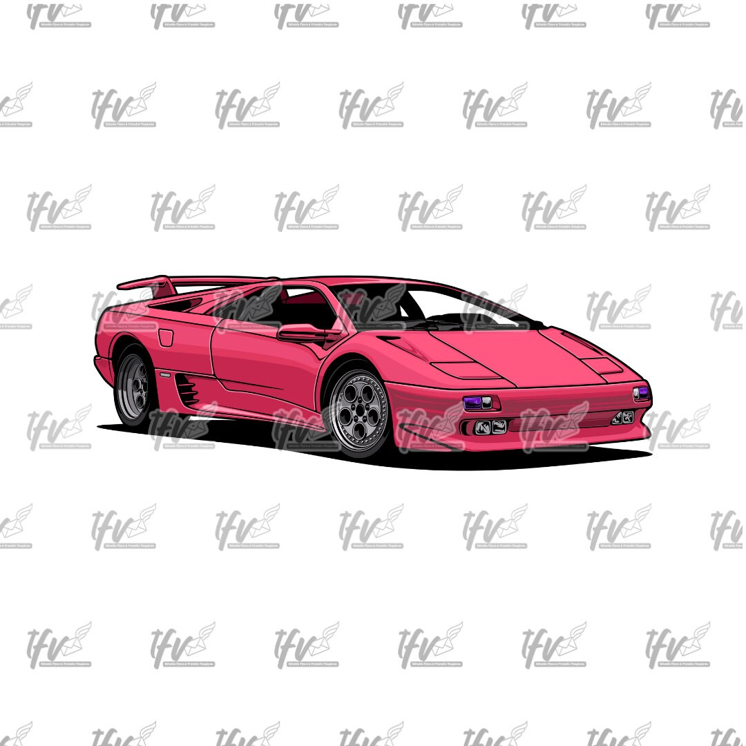 Lamborghini, Car Svg, Lamborghini Svg, Lamborghini Illustration, Vinyl ...