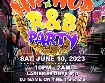 Editable Hiphop Vs. R&B Invitation, Hip-hop Rnb Party Flyer Template - Etsy