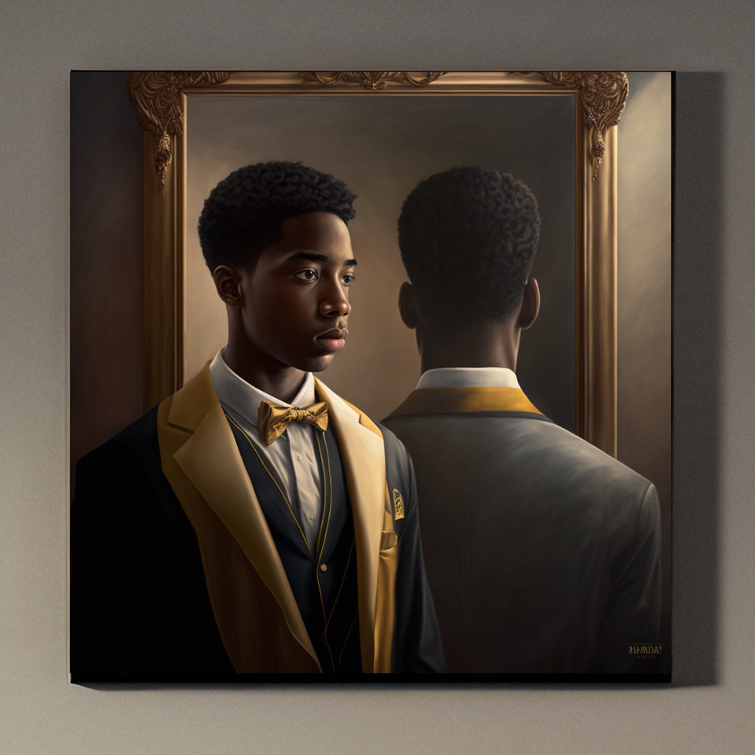 Alpha Phi Alpha, Wall Canvas, Black Wall Art, Black Man, Home Decor ...