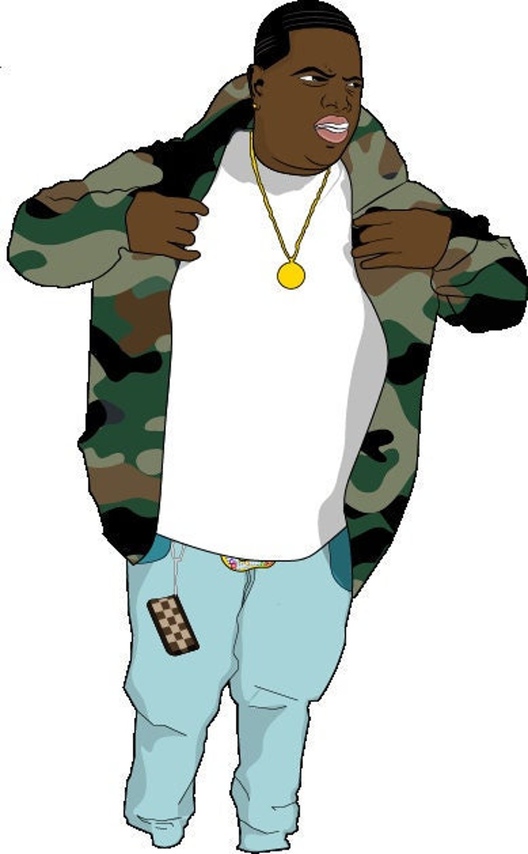 Big Homie, Big Homie Png, Camo Hoodie Png, Cartoon Clipart, Black ...