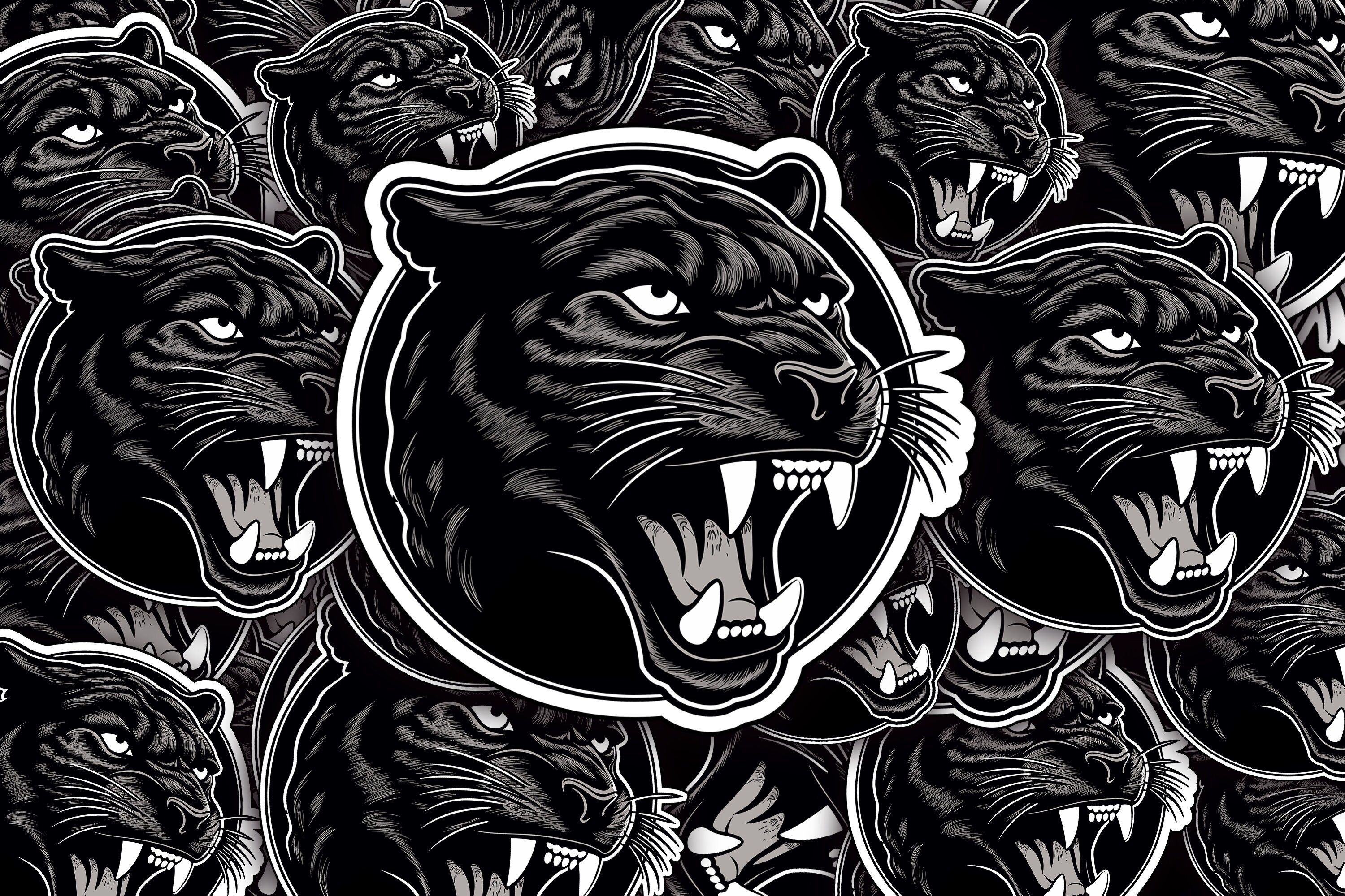 Roaring Black Panther Animation Sticker - Etsy