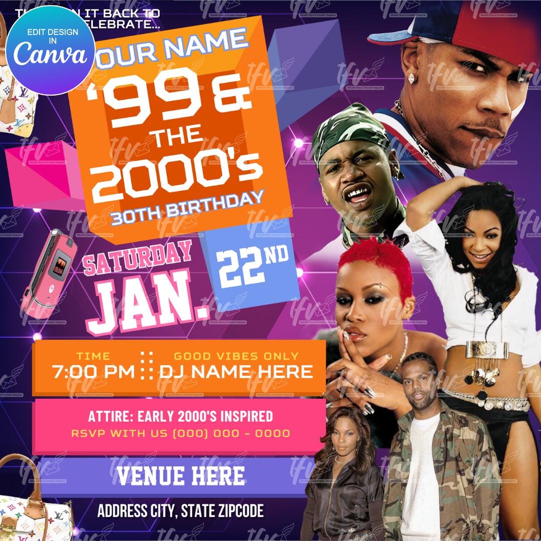 Y2k Invitation, 106 and Park, 2000s Party Decorations, 106 & Park ...