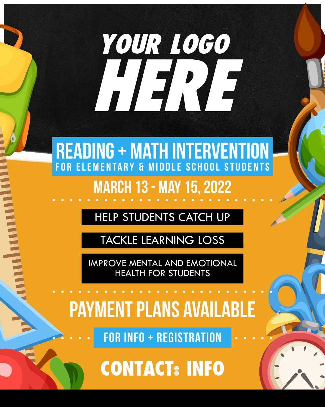 Digital Template - Academic Tudor Flyer, Academic Printable, School ...