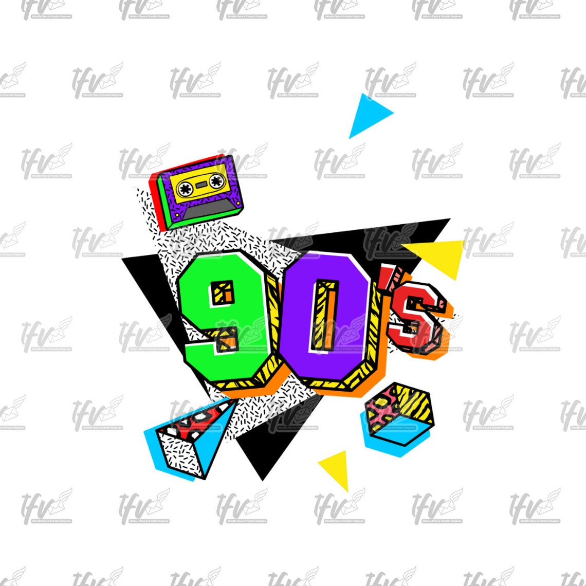 Circus Retro 90s SVG, 90s Font, 90s Logo, Vintage 90s Png, I Love the ...