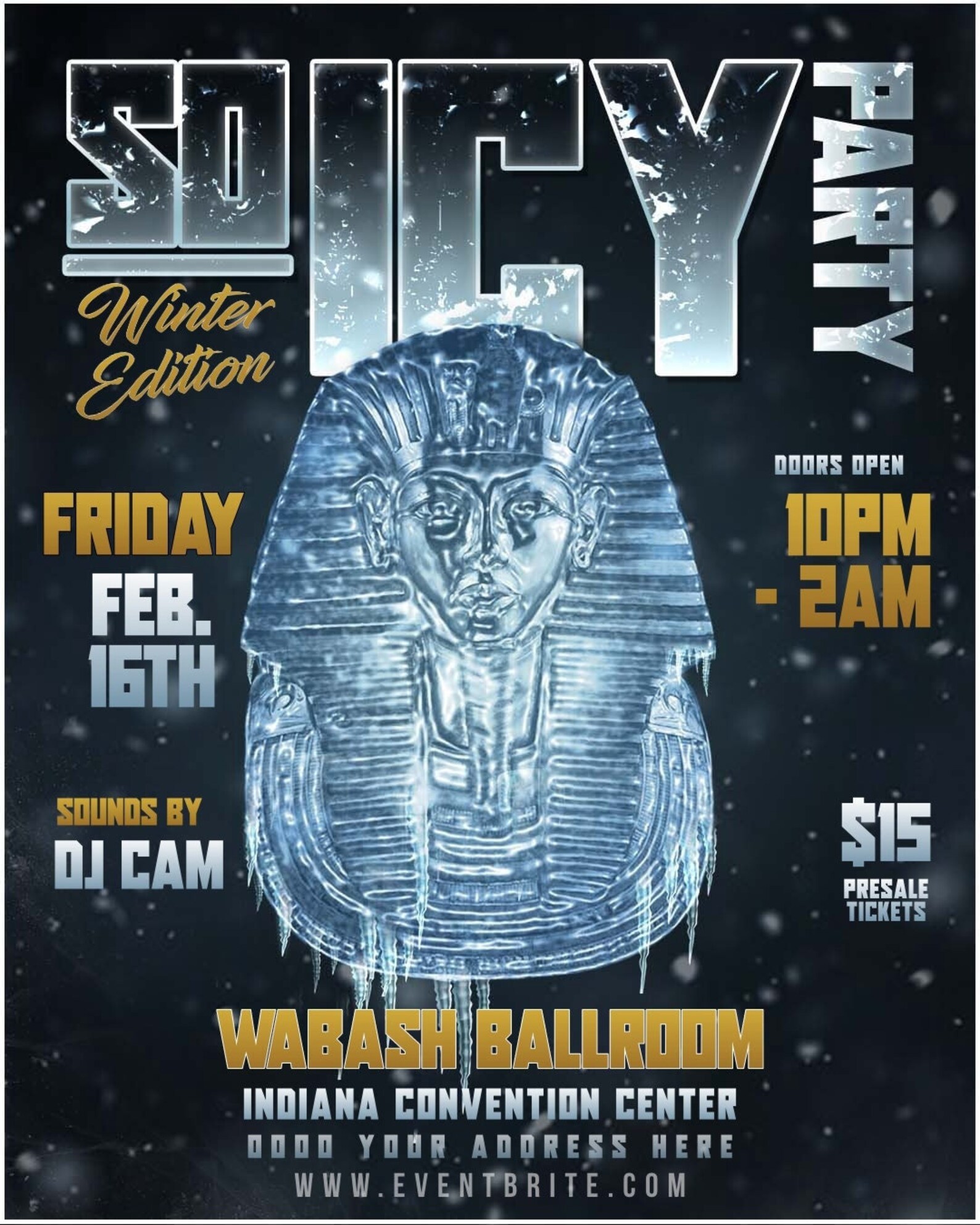 Digital Invitation Alpha Phi Alpha Party Flyer, so Icy Party Invitation ...