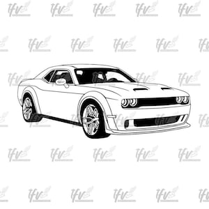 Challenger Svg, Challenger Png, Dodge Challenger, Cricut Art File, Art ...