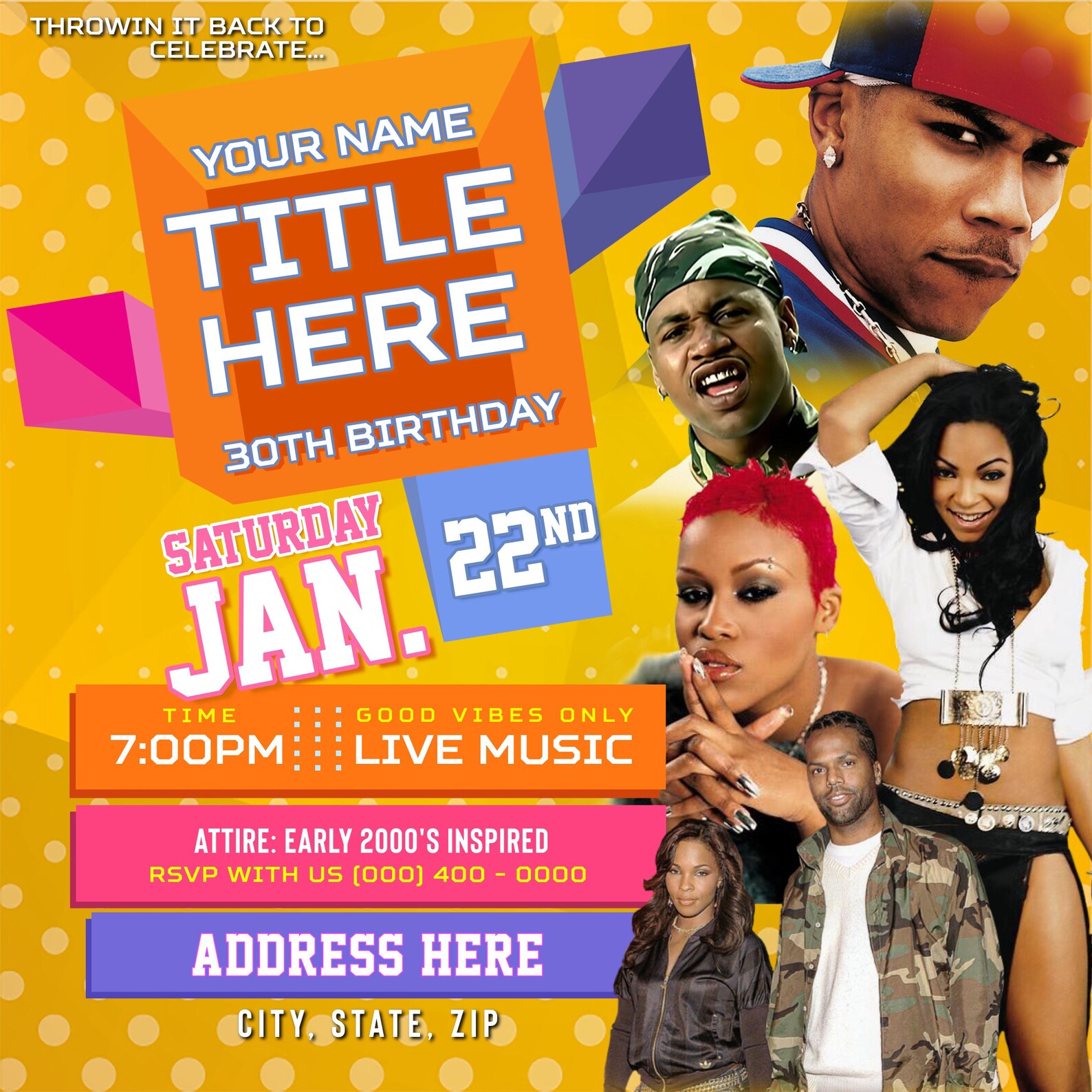 Digital Invitation 2000s Party Invitation 106 & Park Flyer - Etsy