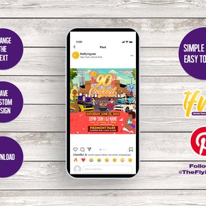 90s Cookout Flyer, 90s Cookout Party Flyer, 90s Cookout Invitation ...