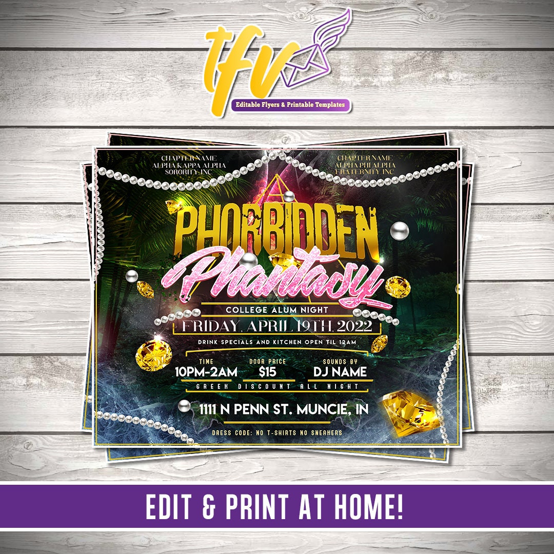 Digital Invitation Greek Party Flyer, Alpha Kappa Alpha Sorority Inc ...