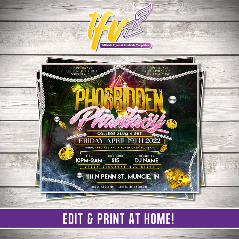 Digital Invitation Greek Party Flyer, Alpha Kappa Alpha Sorority Inc ...