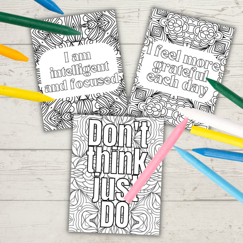 Self Care Coloring Pages for Adult Floral Mental Health - Etsy