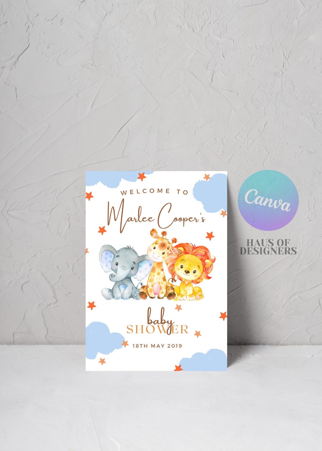 Baby Shower Welcome Sign | Mummy to Be | Jungle Fever | Customisable ...