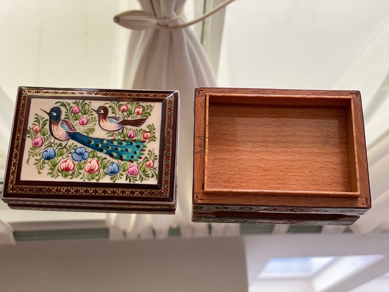 Music Boxes Vintage Persian handmade wood antique inlaid decor jewelry ...