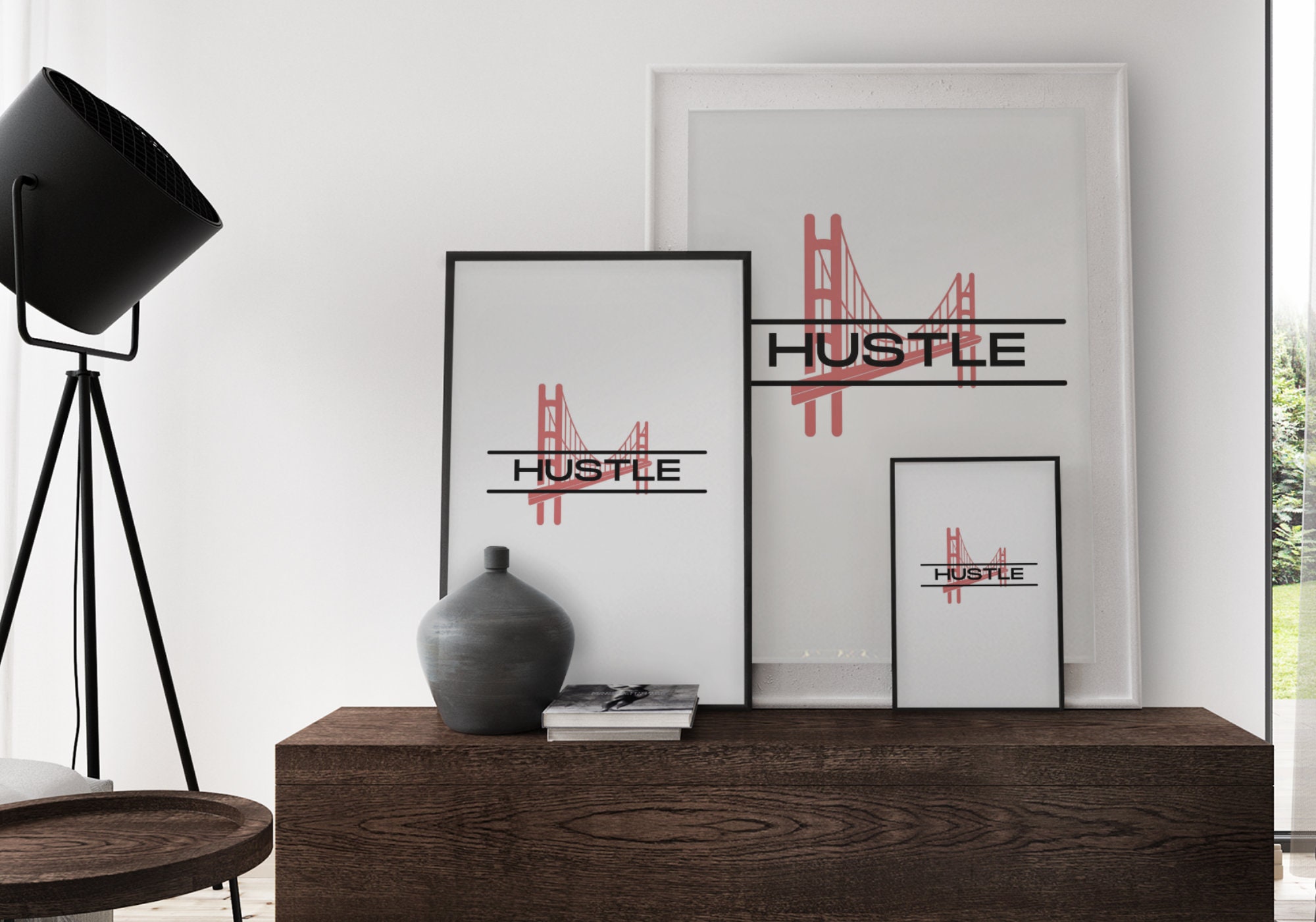 Hustle Office Wall Art, Bay Area Hustle, Entrepreneur , Motivational ...