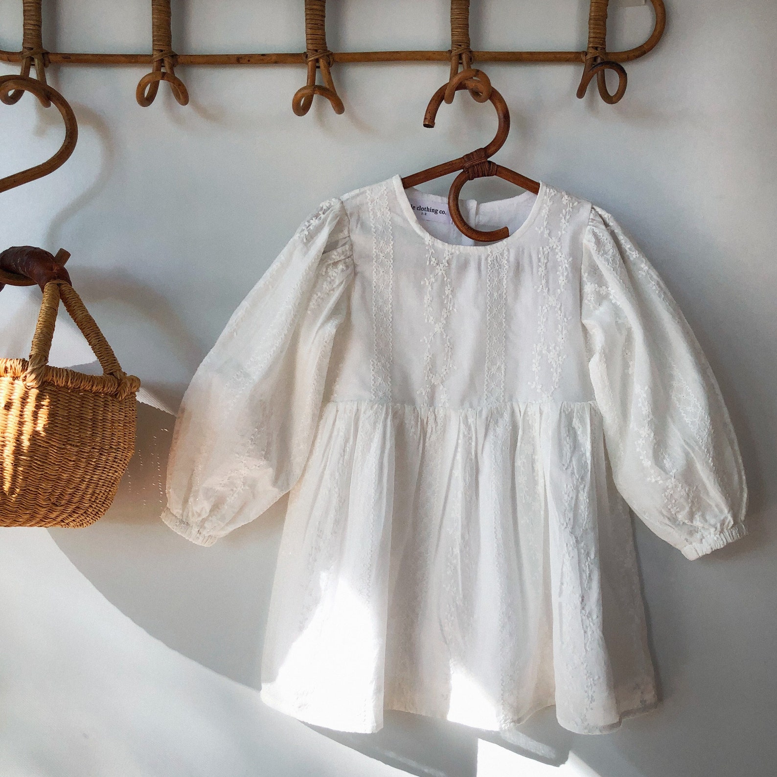 Vintage Inspired White Lace Girls Embroidered Dress for - Etsy