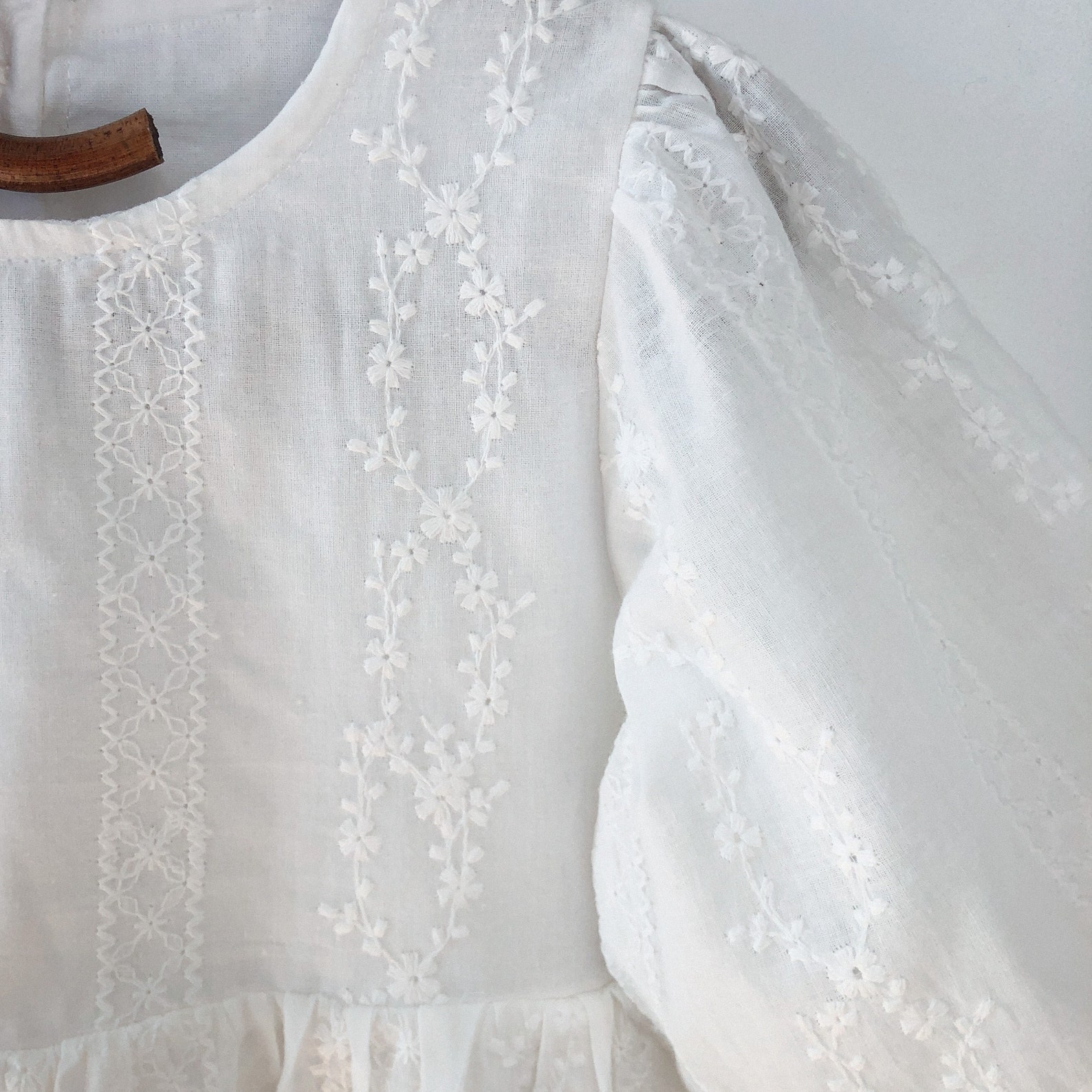 Vintage Inspired White Lace Girls Embroidered Dress for - Etsy