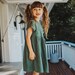 Girls Kids Short Sleeve Wrap Dress Sizes 1 - 7 Teal and Sage Flower ...