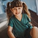 Girls Kids Short Sleeve Wrap Dress Sizes 1 - 7 Teal and Sage Flower ...