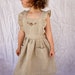 Embroidered Floral Embroidery 100% Linen Pinafore Pinny Dress for ...