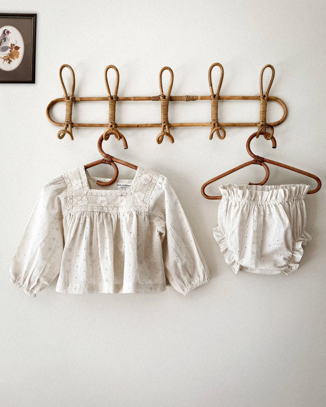 Toddler Baby Girl Organic Cotton Broderie & Lace Top Blouse With ...