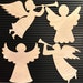 Wooden Angel Cutouts, Unfinished Wood Angels, Angel Wood Shapes ...
