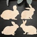 Wooden Bunny Cutouts, Unfinished Wood Bunnies, Bunny Wood Shapes, Farm ...