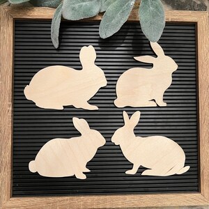 Wooden Bunny Cutouts, Unfinished Wood Bunnies, Bunny Wood Shapes, Farm ...