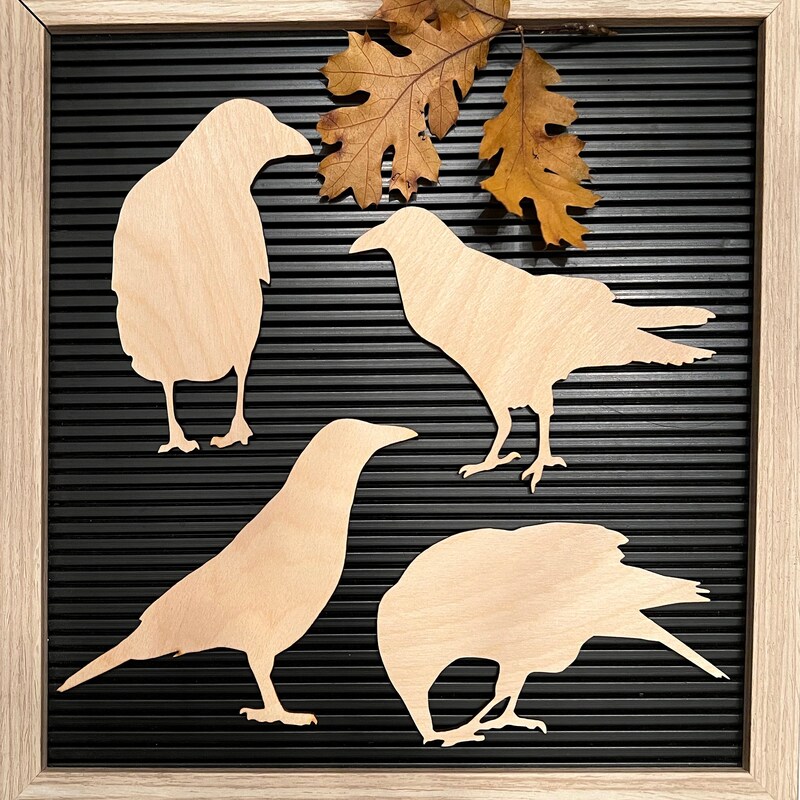 Wooden Crow - Etsy