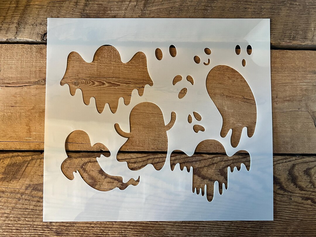 Ghost Faces Stencil, Fall Stencil, Ghost Painting Stencil, Halloween ...